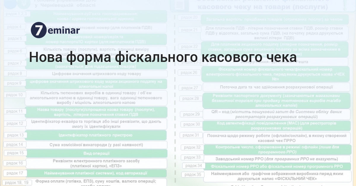 7eminar | Нова форма фіскального касового чека